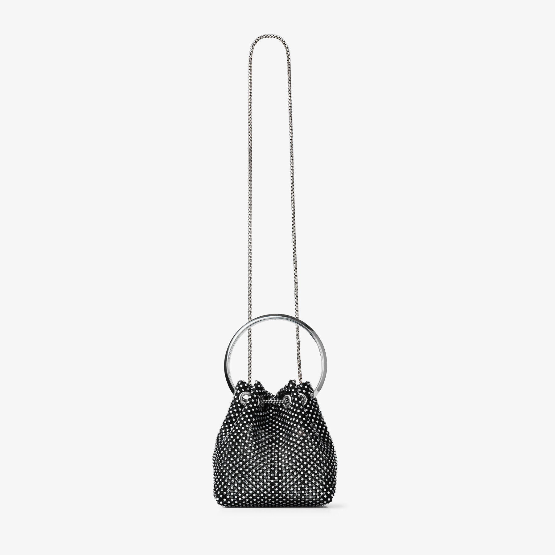Bon Bon | Black Satin Crystal Handbag | JIMMY CHOO Bon Bon | Black Satin Crystal Handbag | JIMMY CHOO