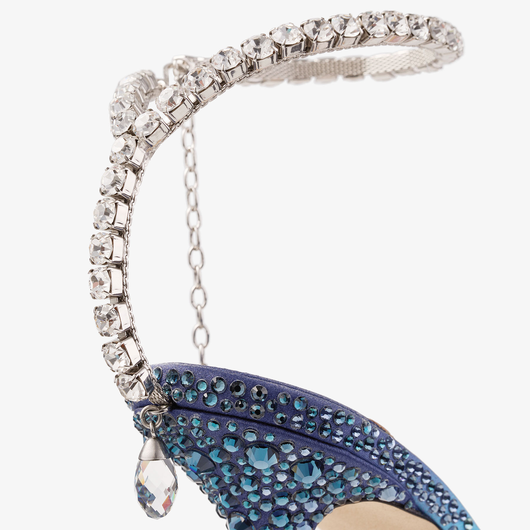 Saeda 100 | Sunrise Satin Crystal Pumps | JIMMY CHOO Saeda 100 | Sunrise Satin Crystal Pumps | JIMMY CHOO